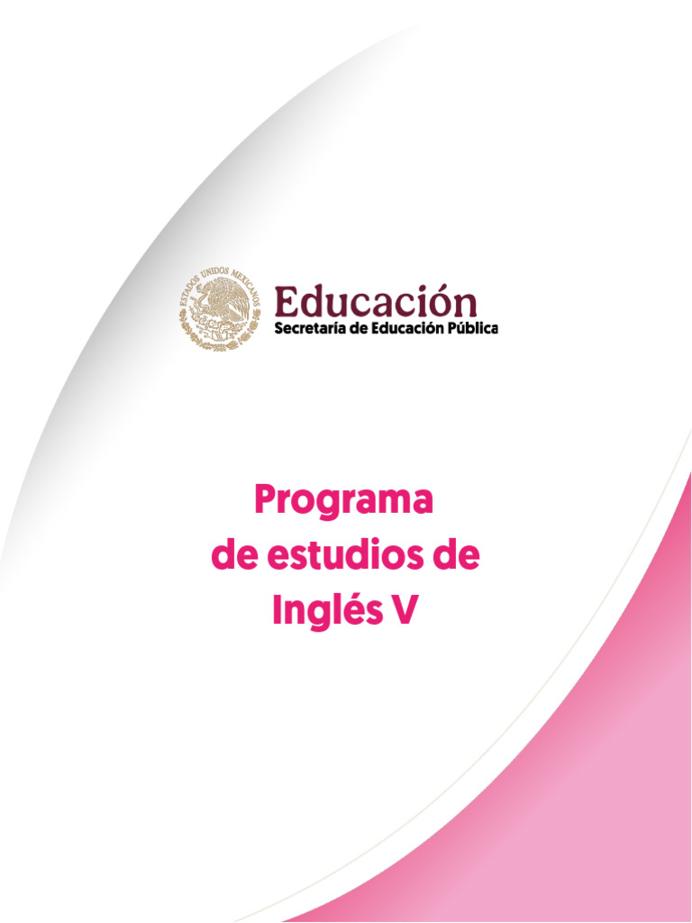 Programa Ingles V | PDF | Plan de estudios | Aprendizaje