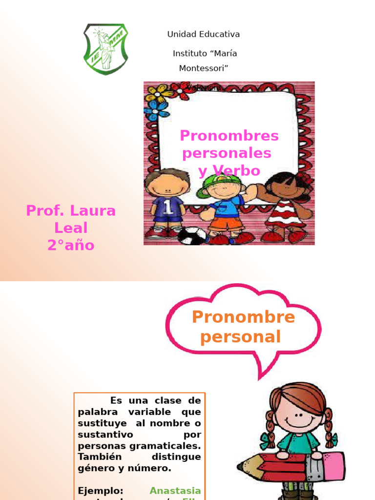 Pronombres Personales y El Verbo | PDF | Verbo | Pronombre