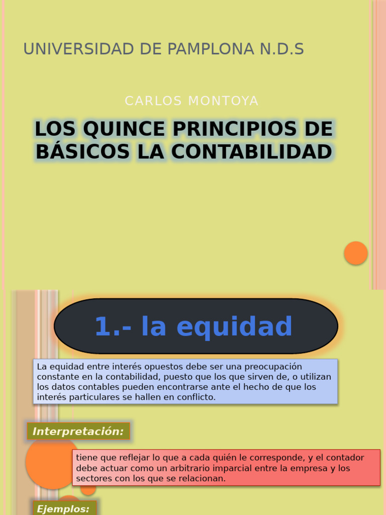 15 Principios Básicos de Contabilidad | PDF | Contabilidad | Estado ...