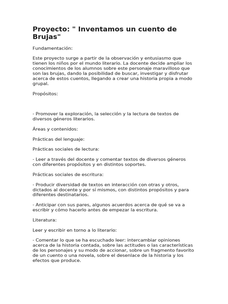 Proyecto de Bruja | PDF