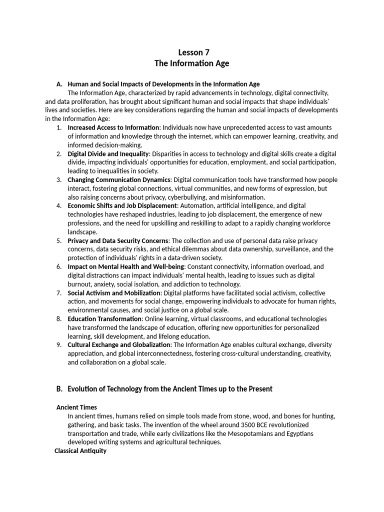 NGEC 7 Les 7-Information Age | PDF | Social Media | Popular Culture ...