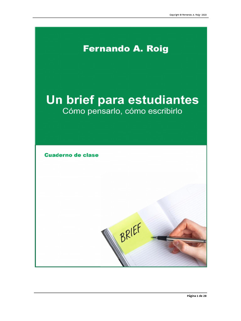 Como Escribir Un Brief | PDF | Morfología (Lingüística) | Gramática