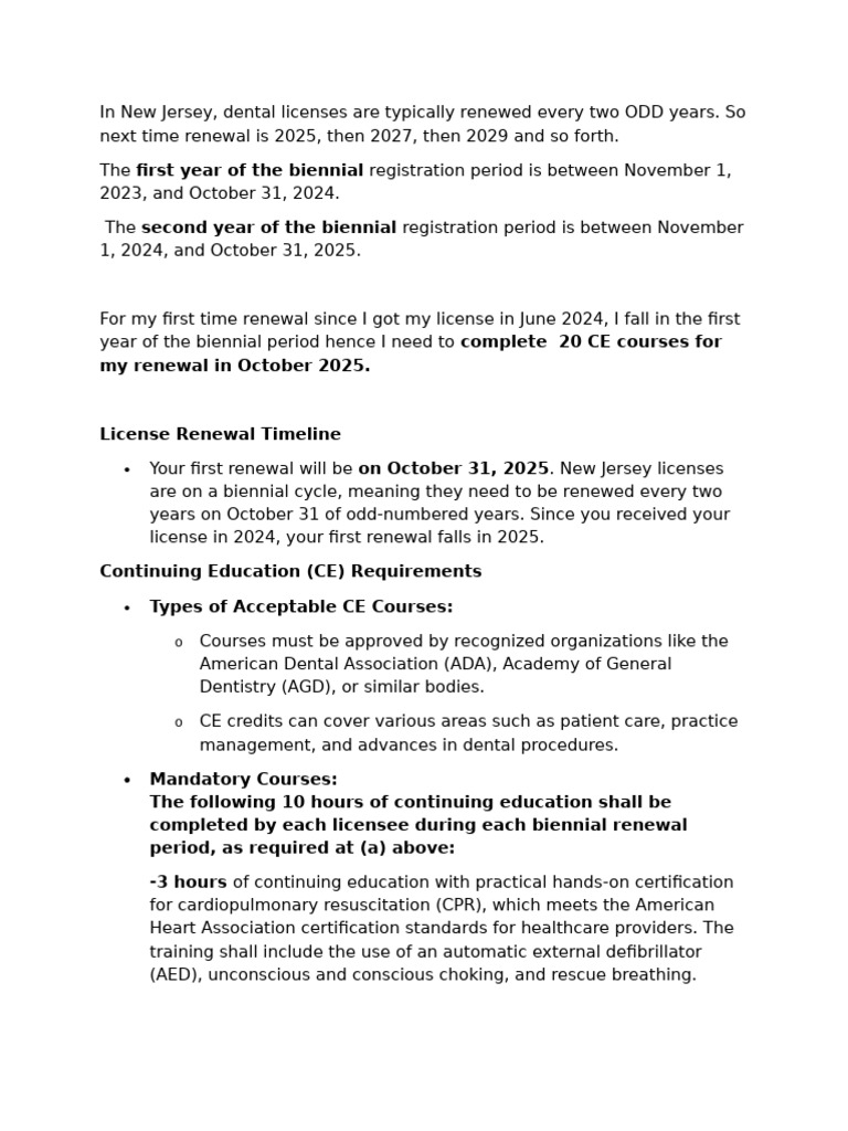 Dental License Renewal Requirement | PDF | Prescription Drugs | Infection