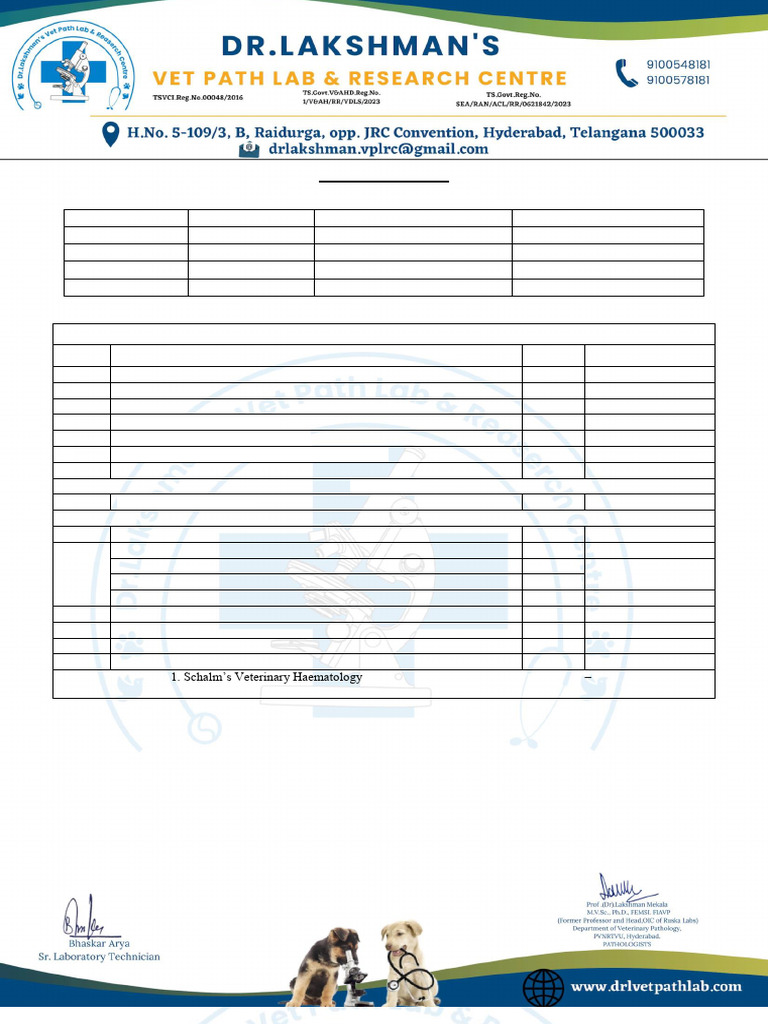 Canine Hematology Report for Leo | PDF | Immunology | Medical Tests