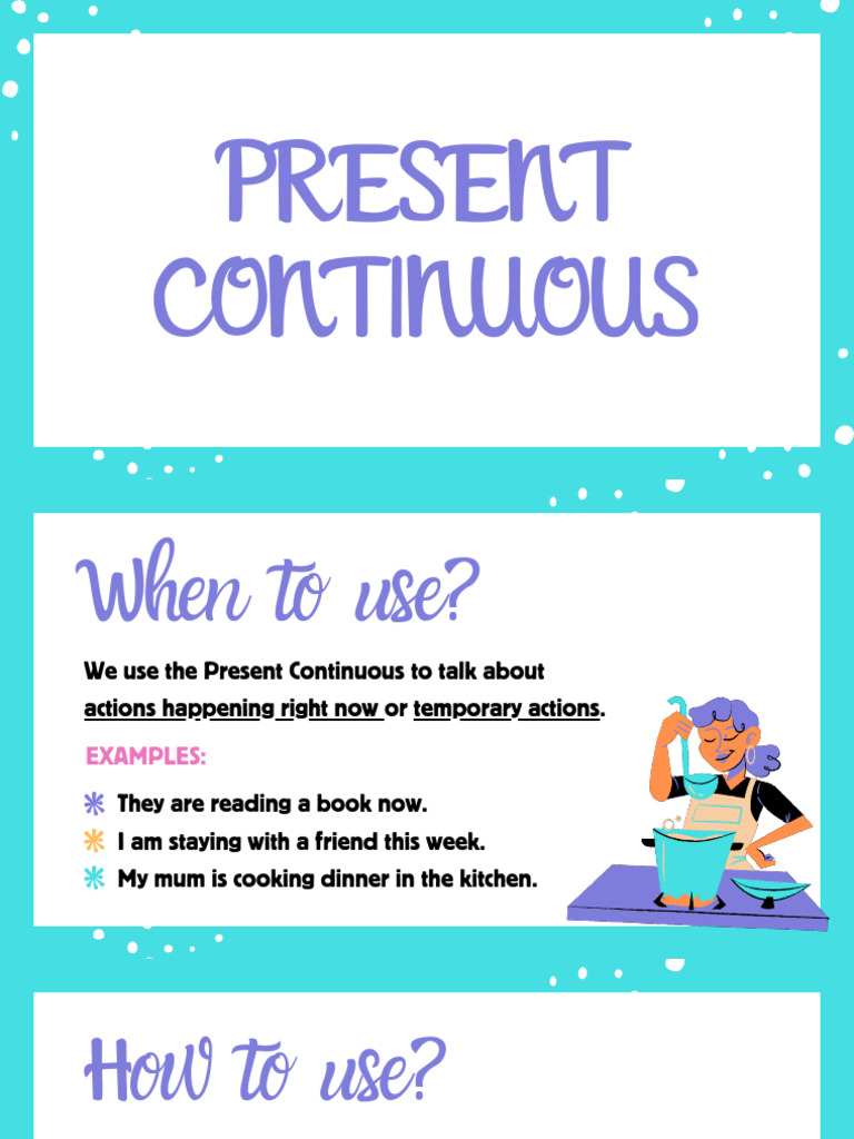 Present Continuous - Presentation | PDF