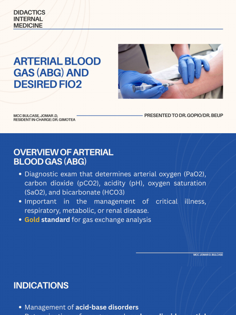 CC Bulcase - (ABG) Didactics Internal Medicine PDF | PDF