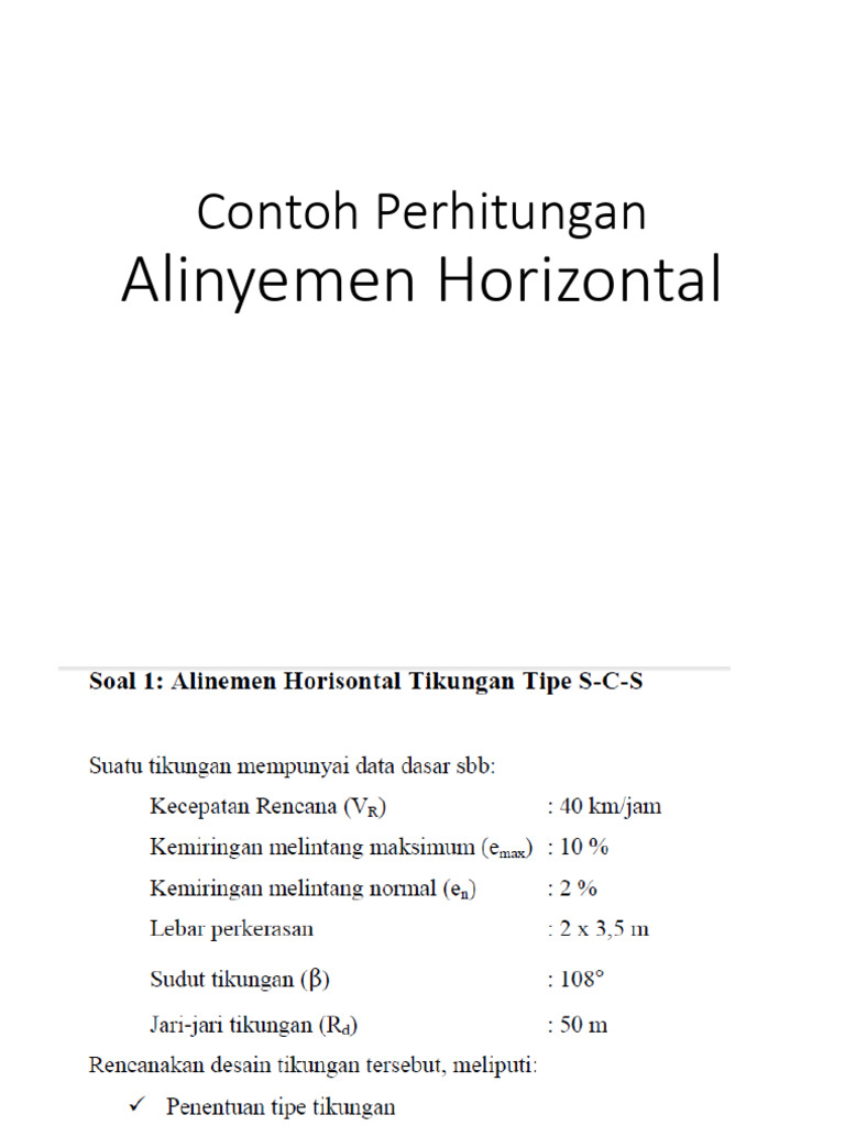 Contoh Perhitungan Horizontal + Lat Tugas | PDF