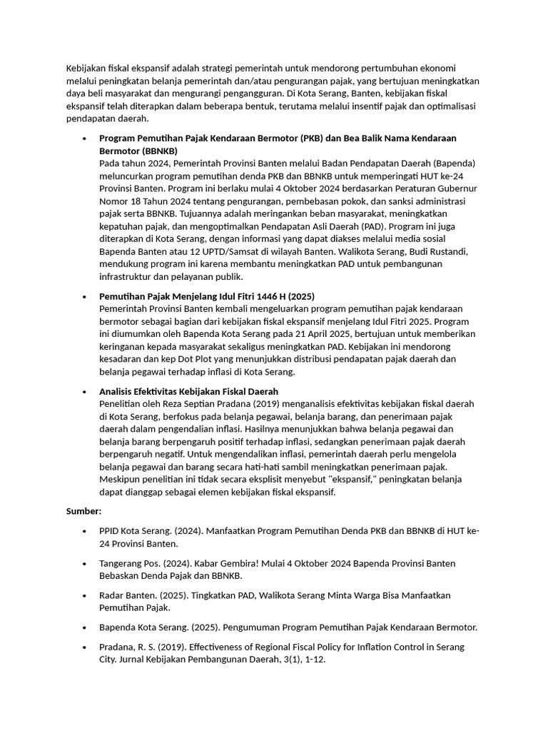 Kebijakan Fiskal | PDF