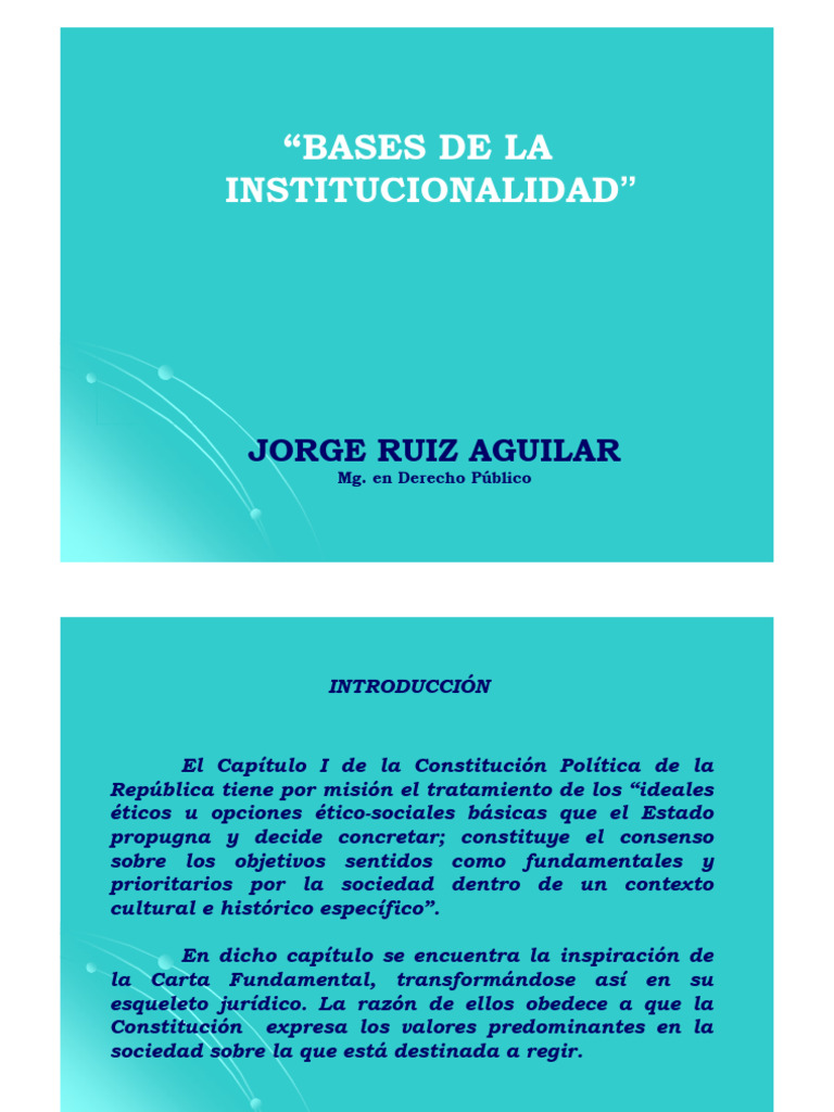 Bases Institucionalidad | PDF | Constitución | Democracia