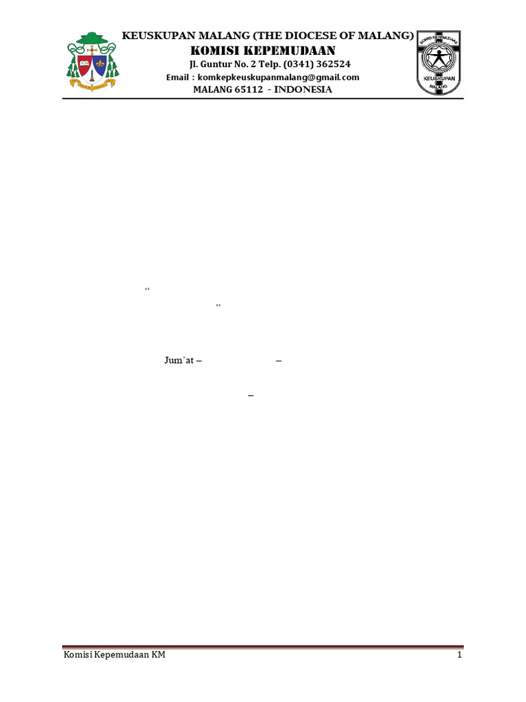 Undangan Temu Moderatores OMK 2025 | PDF