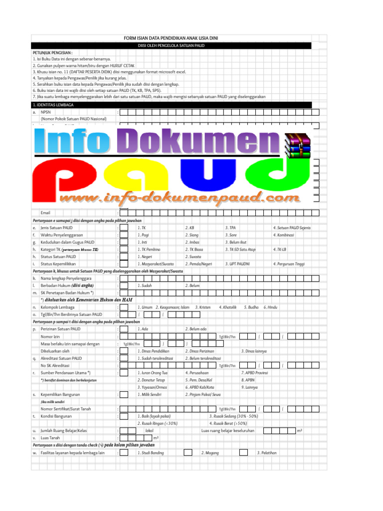 3-formulir-isian-data-pendidikan-anak-usia-dini.xlsx | PDF