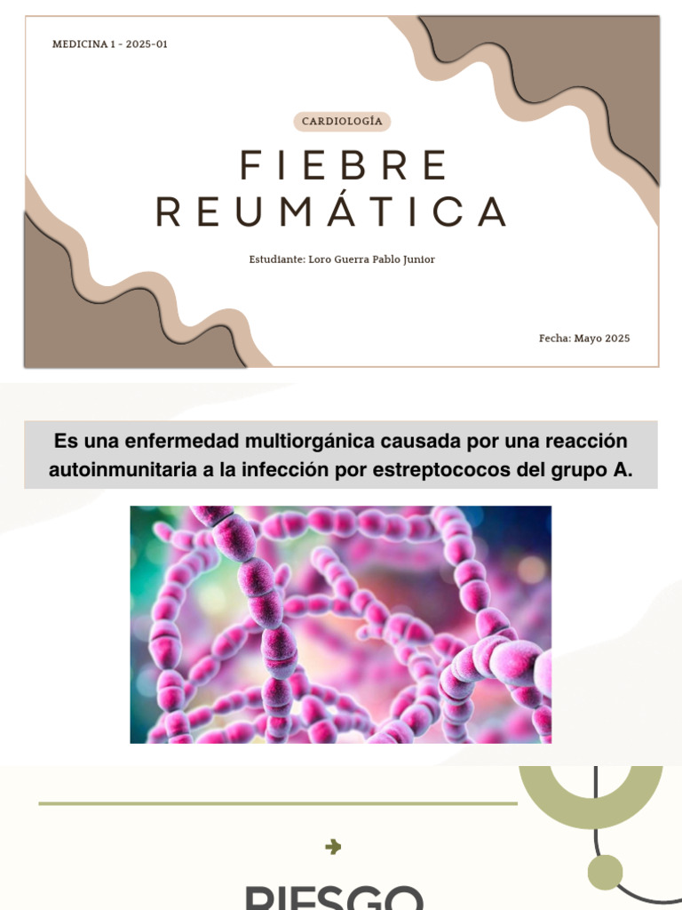 Fiebre Reumática | PDF | Estreptococo | Enfermedades y trastornos