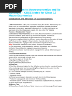 Class 12 Macro Economics 2024-25 Notes Chapter - 1 Introduction To ...