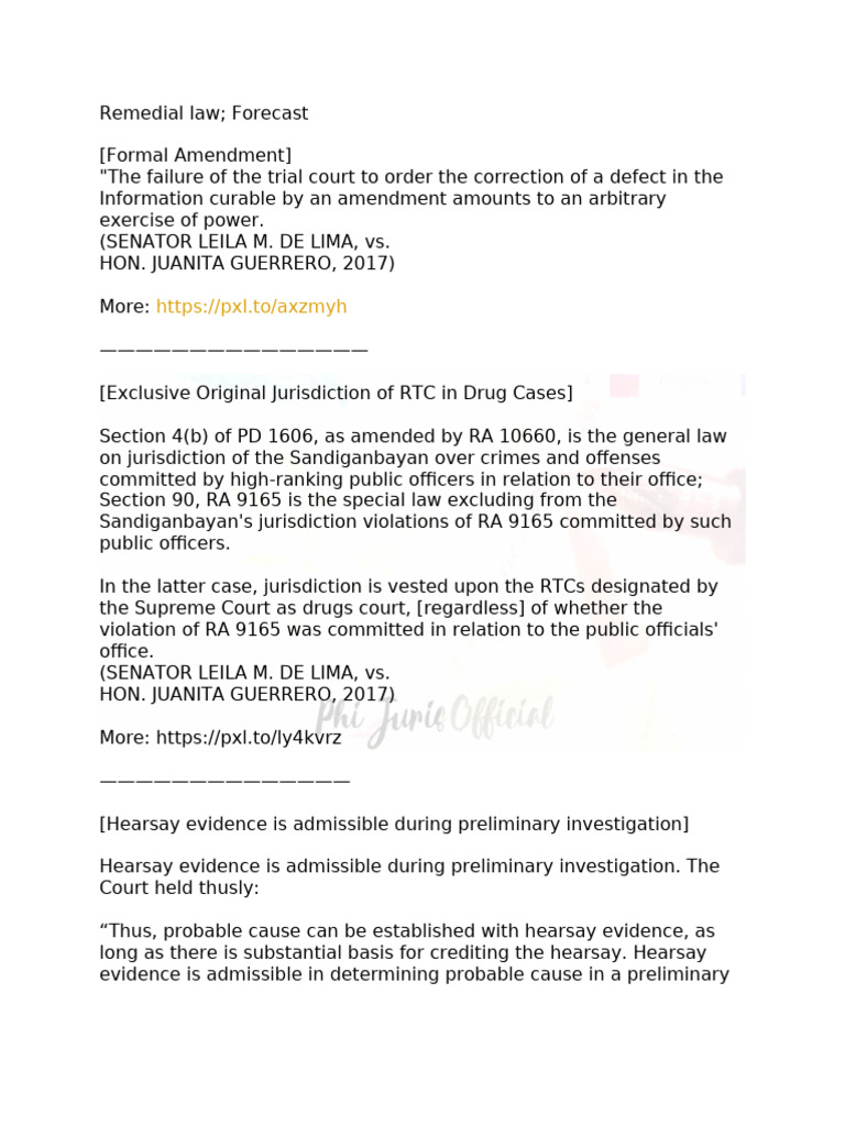 Remedial Law Forecast 2022 | PDF | Certiorari | Judgment (Law)