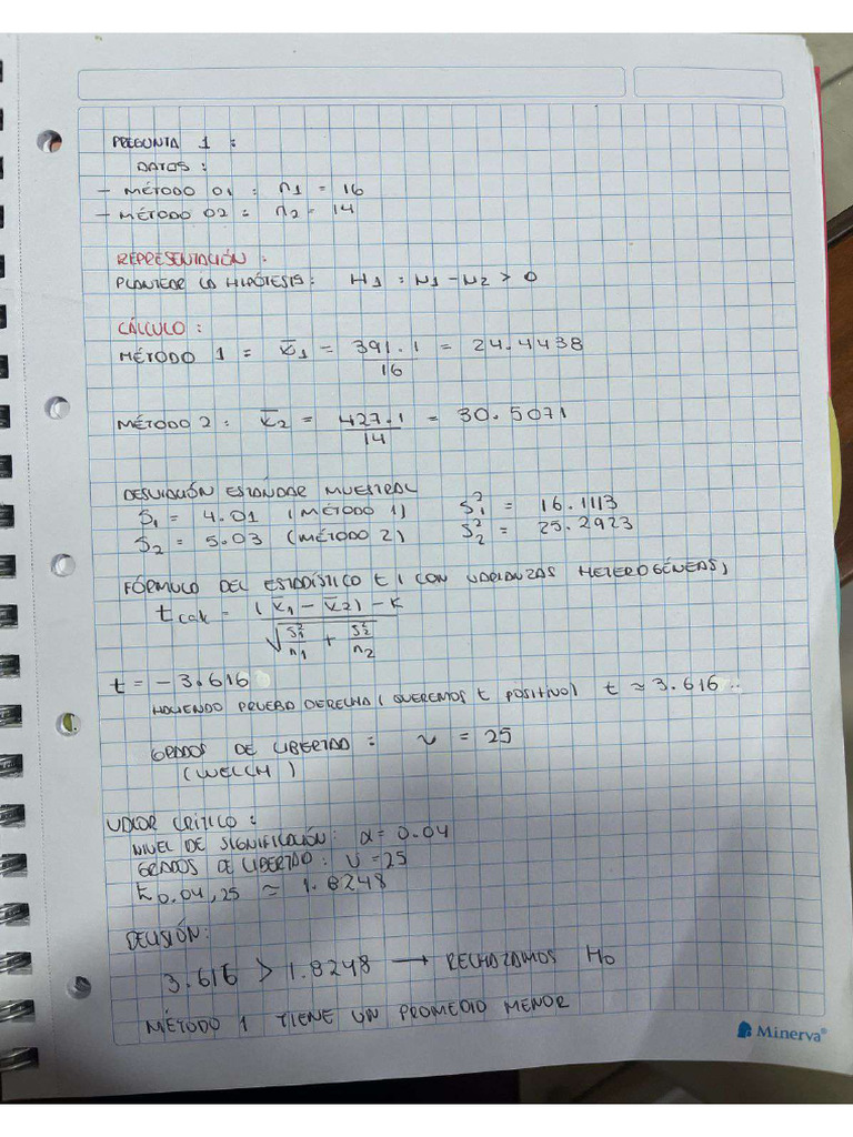 Pregunta 1-Estadistica 2 | PDF