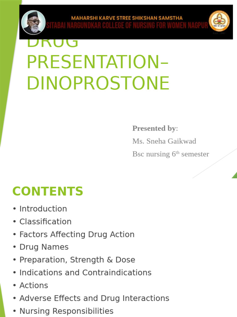 Dinoprostone Drug Study | PDF | Childbirth | Human Reproduction