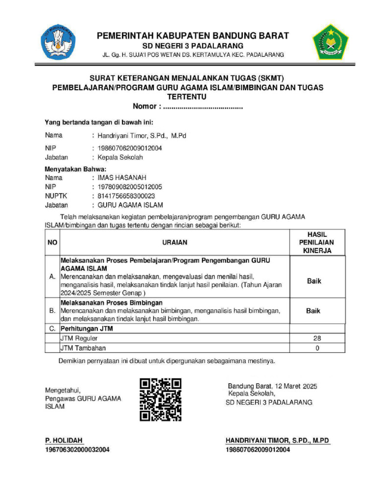 SKMT Smt2 TH 2025 - Imas Hasanah v2 | PDF