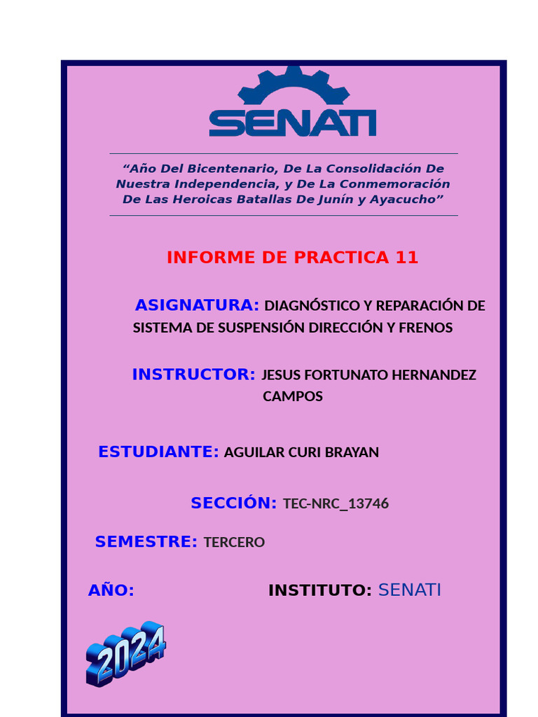Informe 9inicio Del Tercer Semestre - Brayan | PDF | Bomba | Máquinas