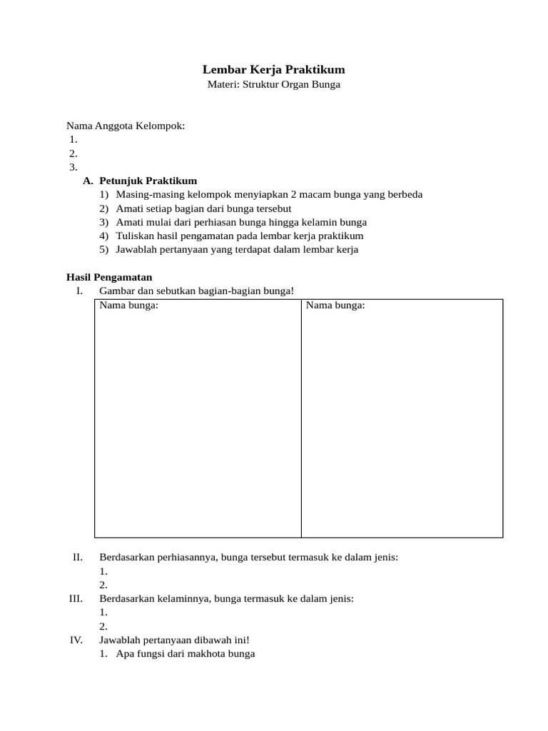 Lembar Kerja Praktikum | PDF
