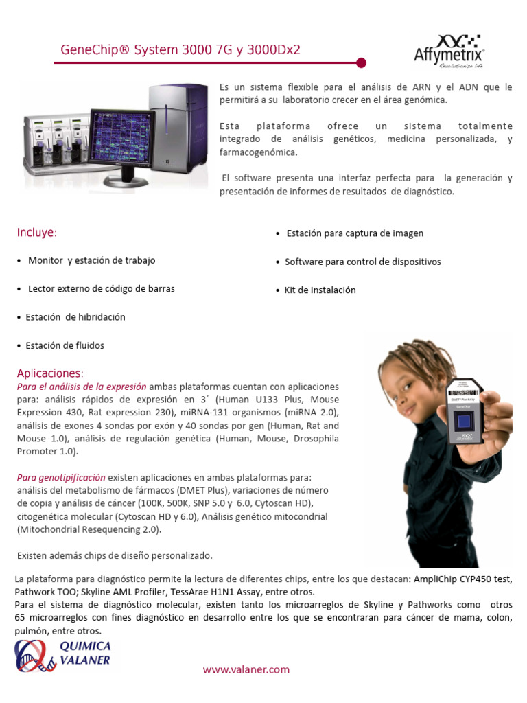 Sistema GeneChip® 3000: Análisis Genómico | PDF