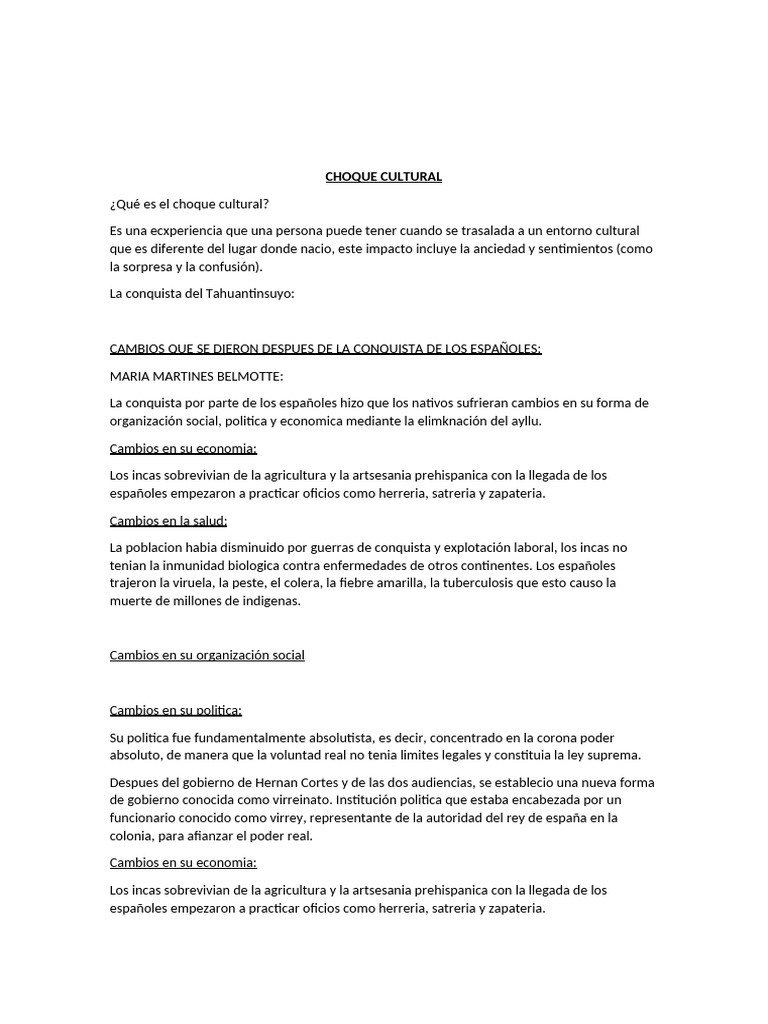 Choque Cultural | PDF