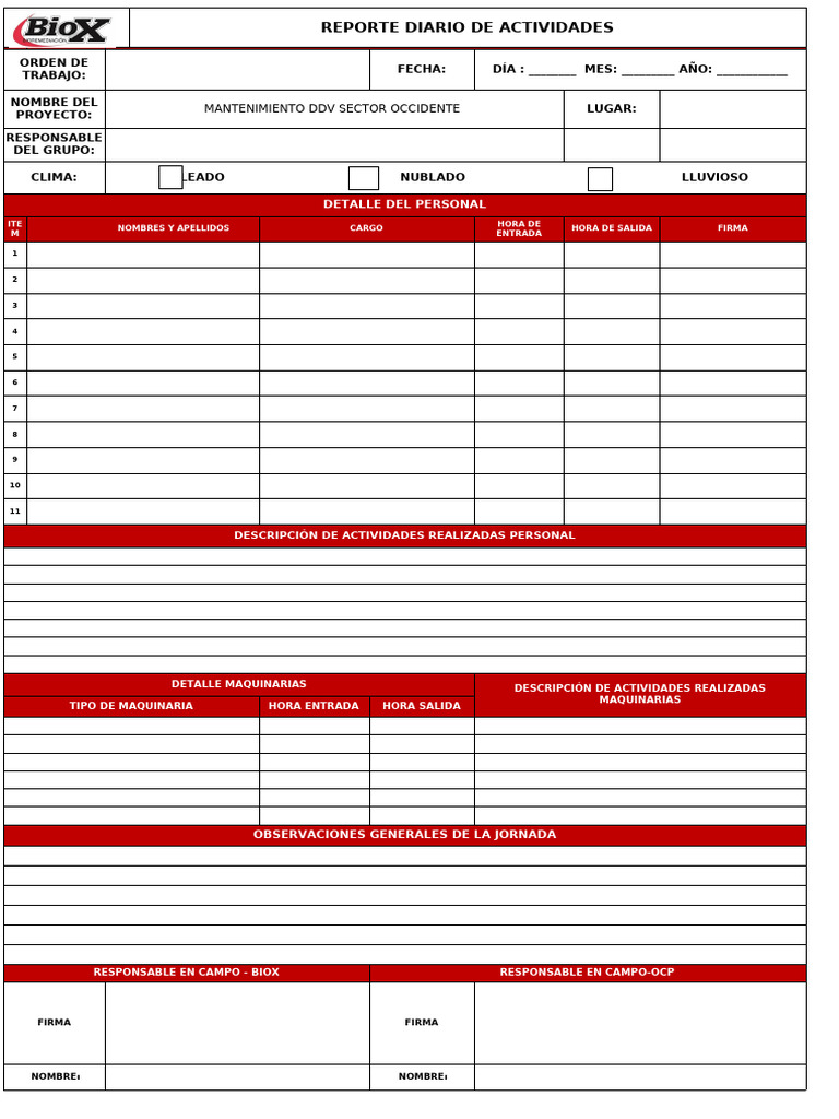 Reporte Diario | PDF