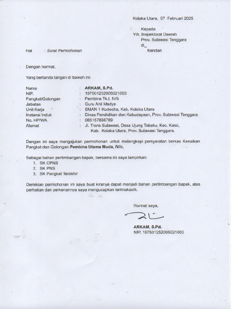 Surat Permohonan Bebas Temuan - Arkam | PDF