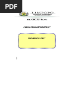 Grade 9 Term 2 Maths Practice Exam | PDF