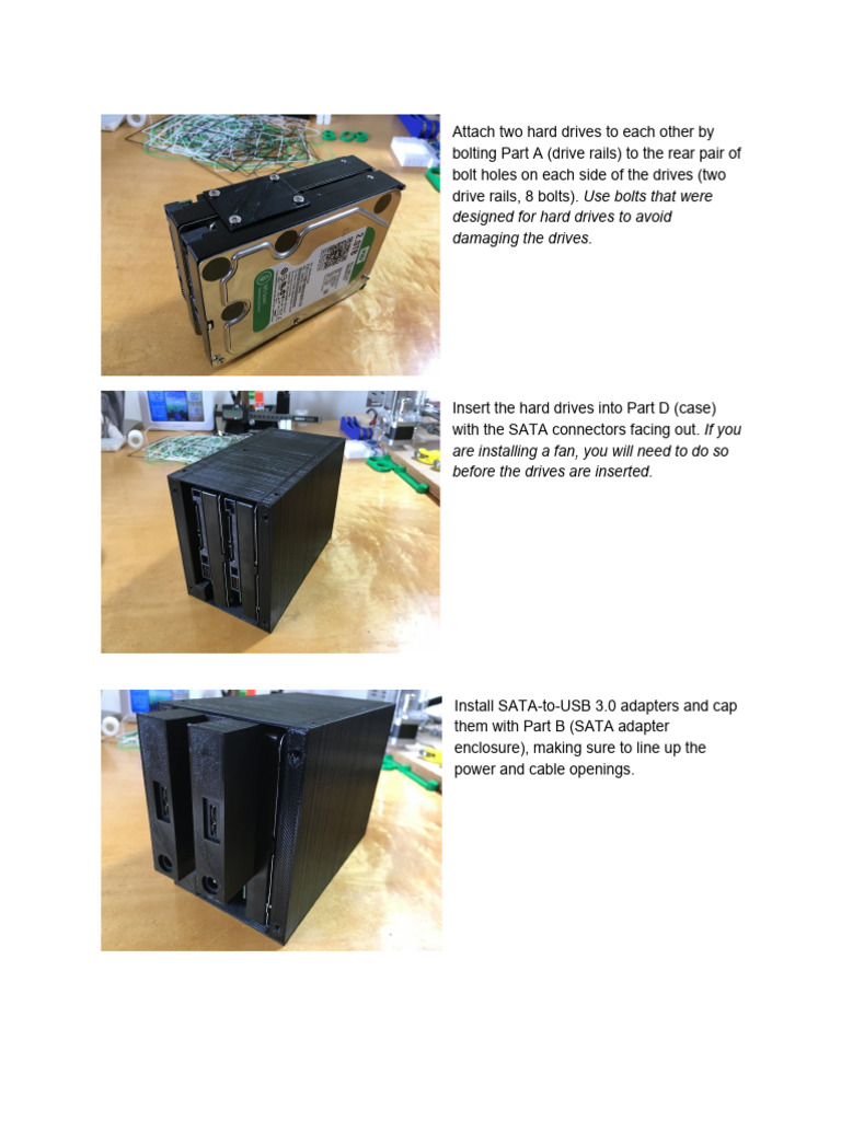 How to Assemble a Dual Hard Drive Setup | PDF
