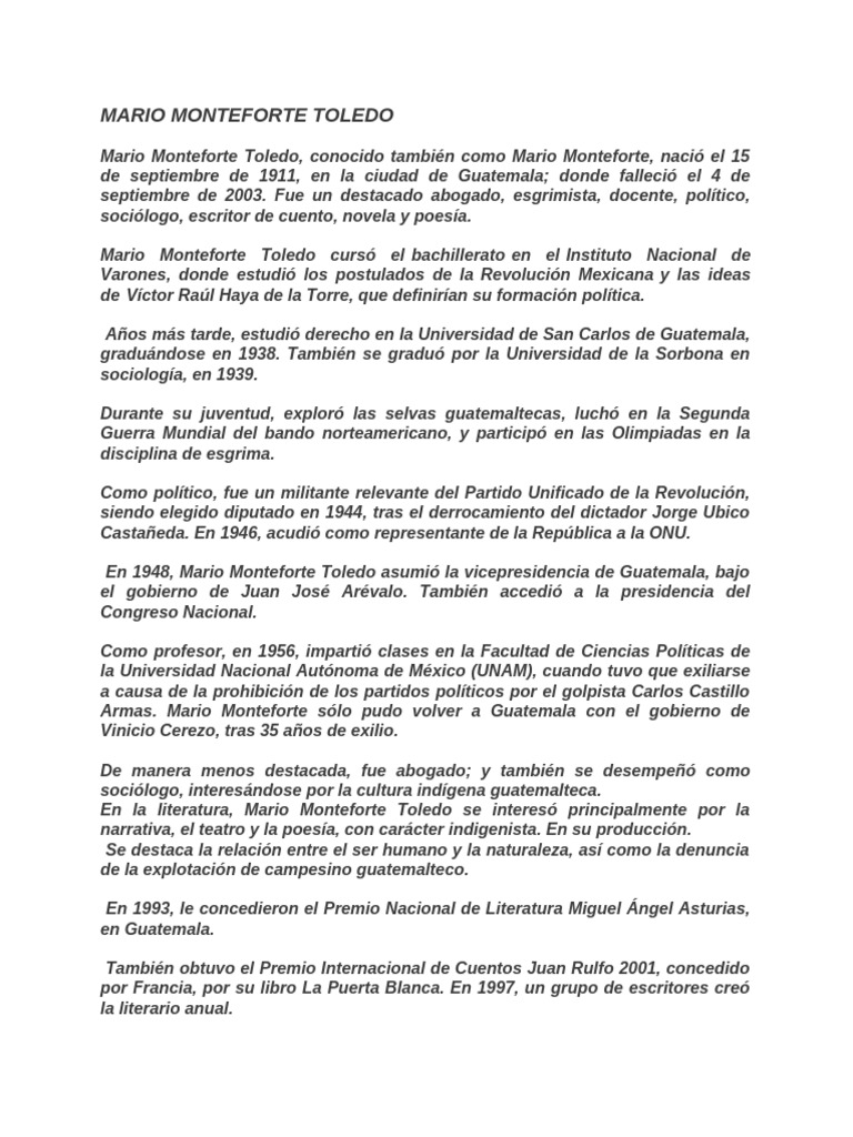Mario Monteforte Toledo | PDF
