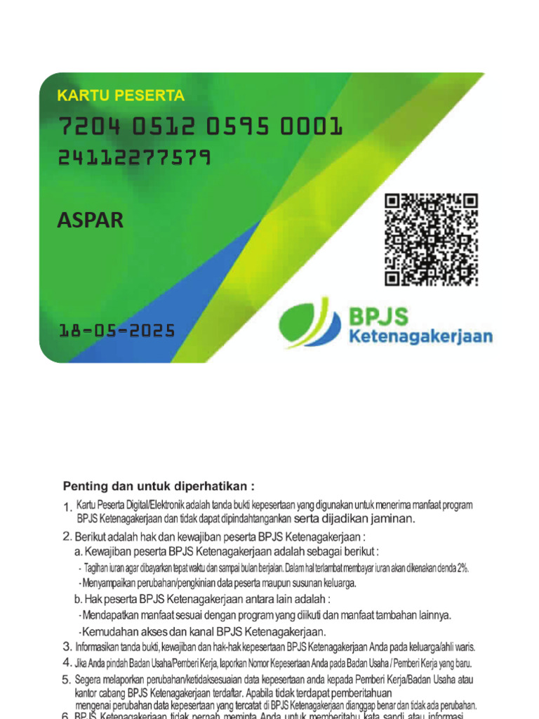 Aspar Bpjs TK | PDF