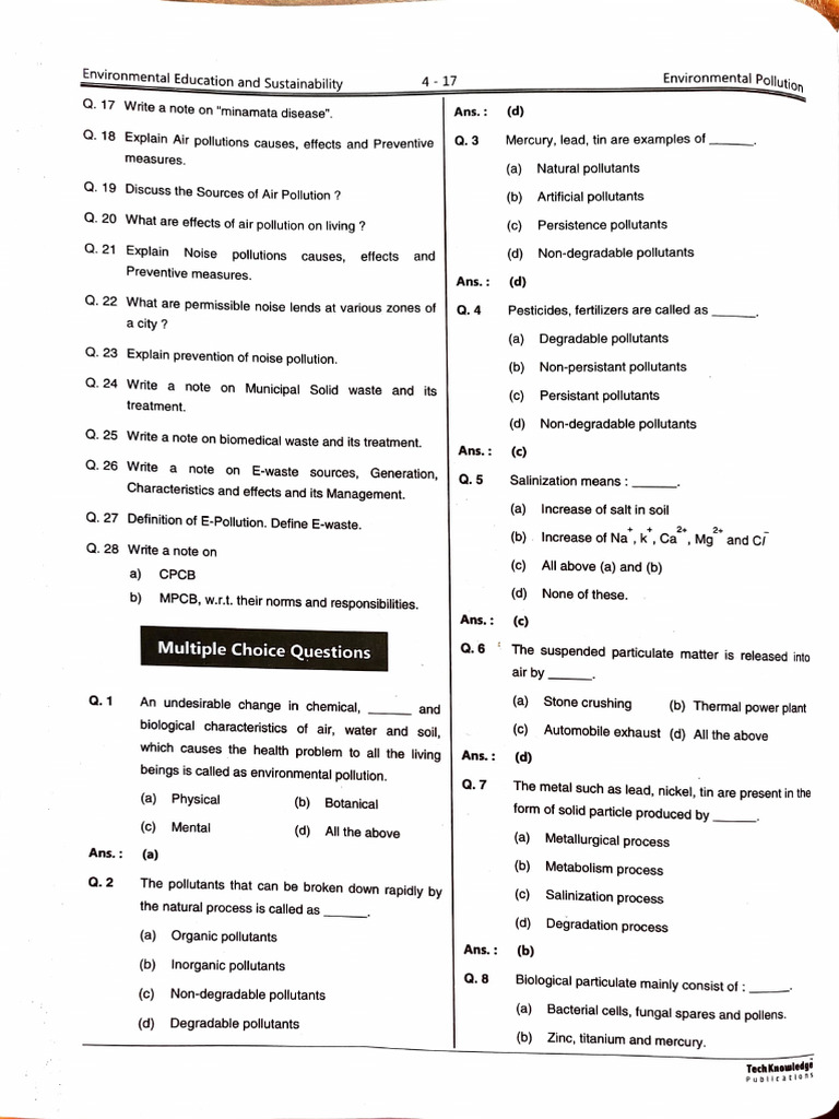 4th Unit | PDF | Water Purification | Waste