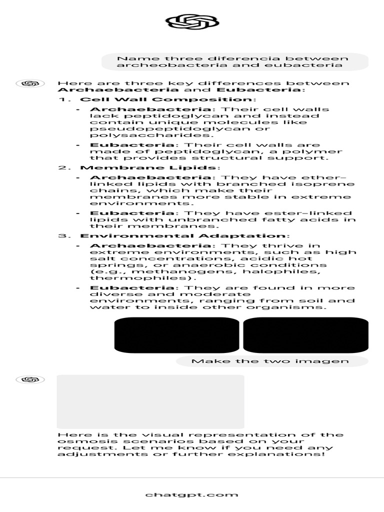 Differences Between Archaebacteria and Eubacteria | PDF