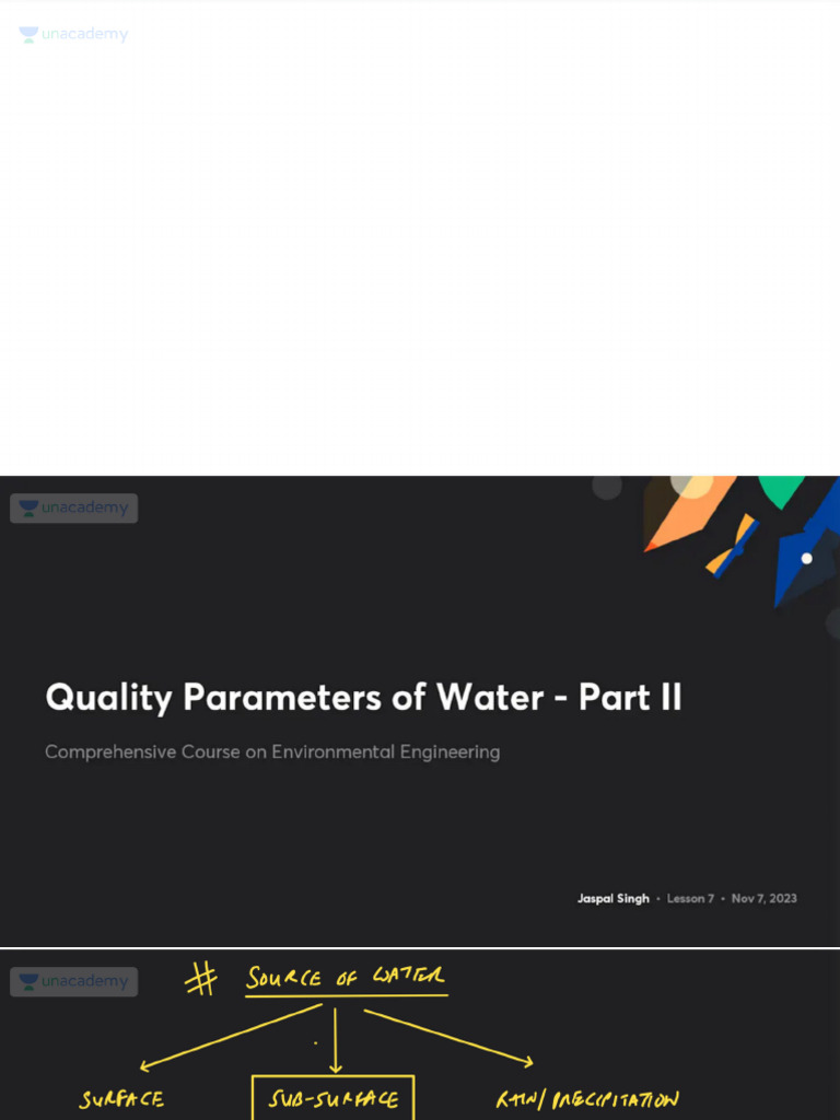 6.quality Parameters of Water - Part With Anno 1706244 | PDF