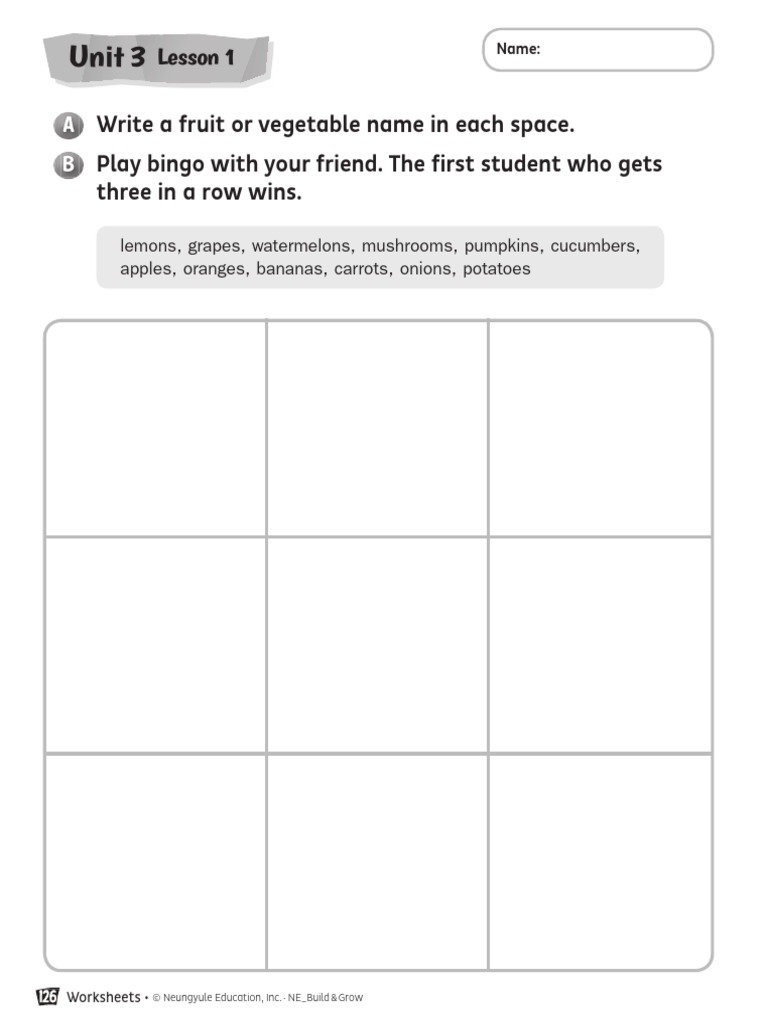 ComeOnEveryone3 U3 L1 Worksheet | PDF