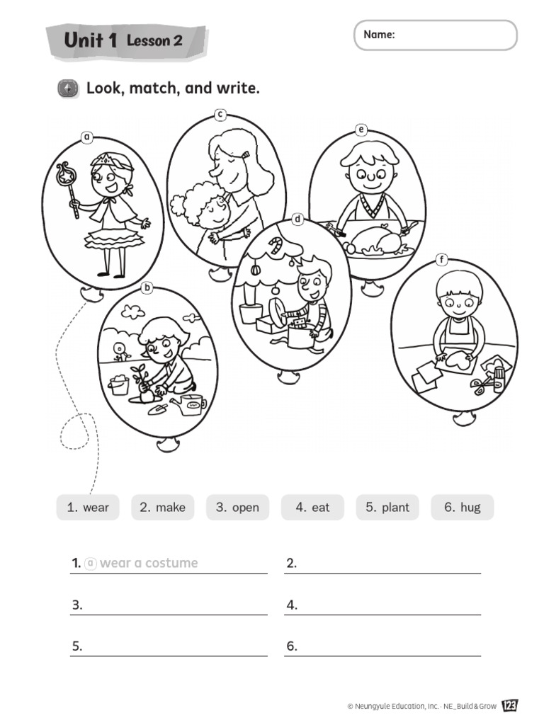 Costume Vocabulary Matching Exercise | PDF