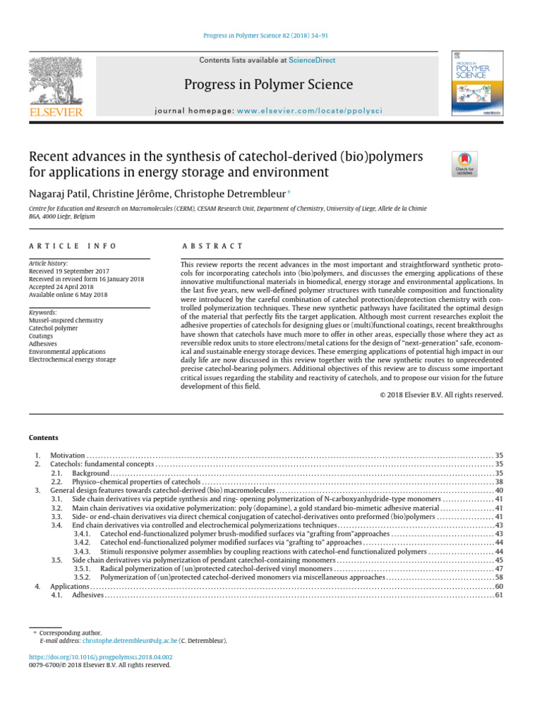 Patil 2018 | PDF | Polymers | Chemical Reactions