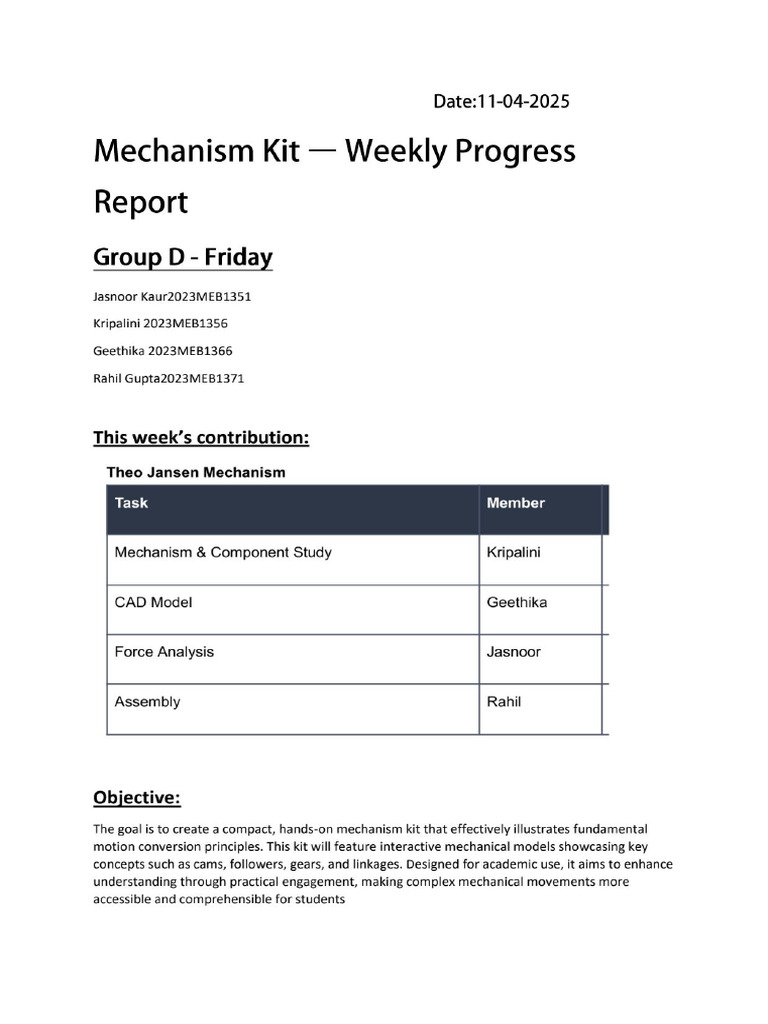 Design Lab Project Report | PDF