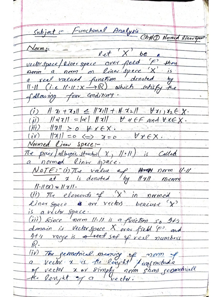 Functional (Examples On Norm) | PDF