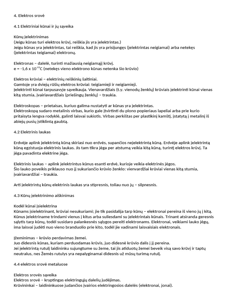 Elektros Srovė | PDF