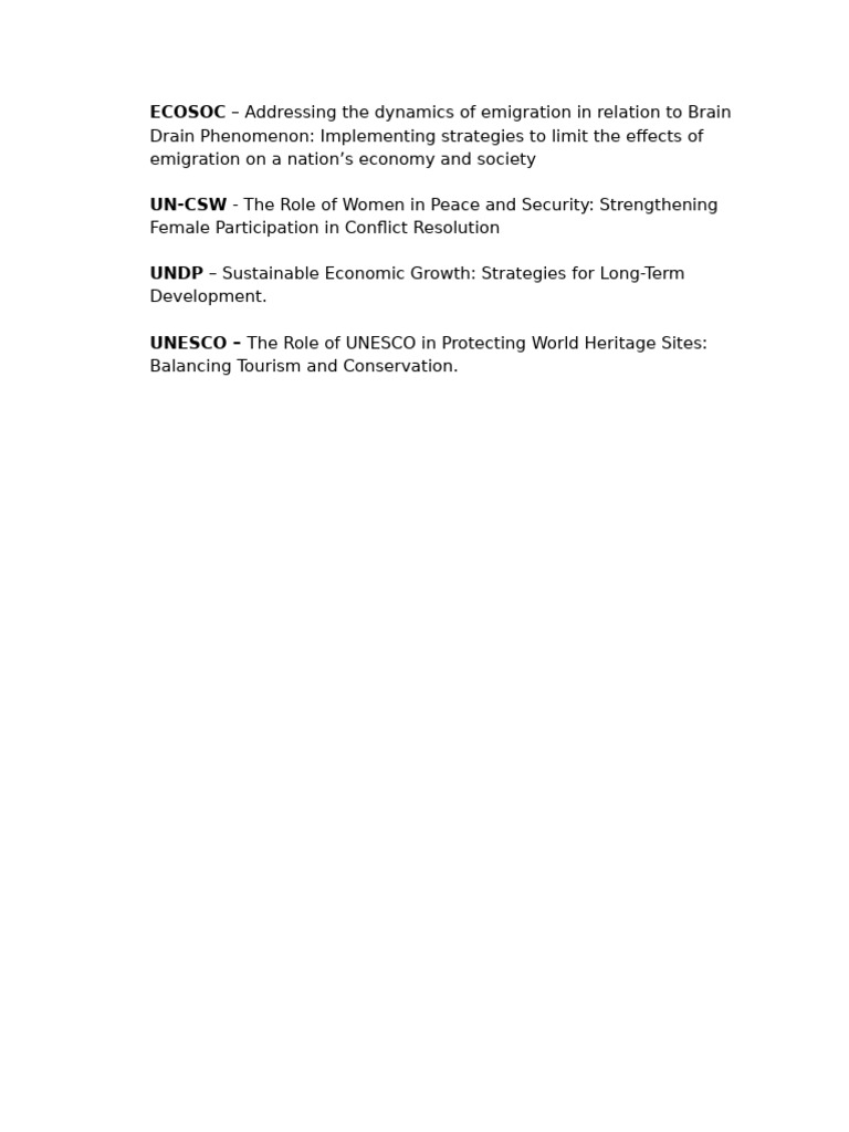 Mun Topics | PDF