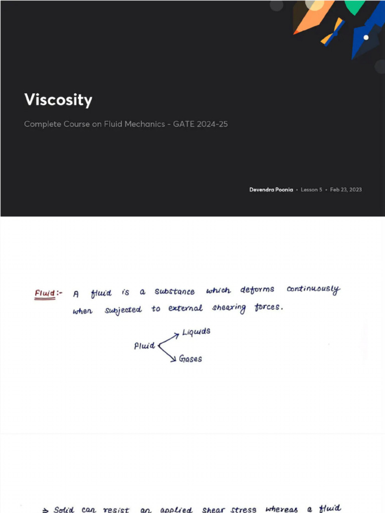 5 Lec Viscosity | PDF