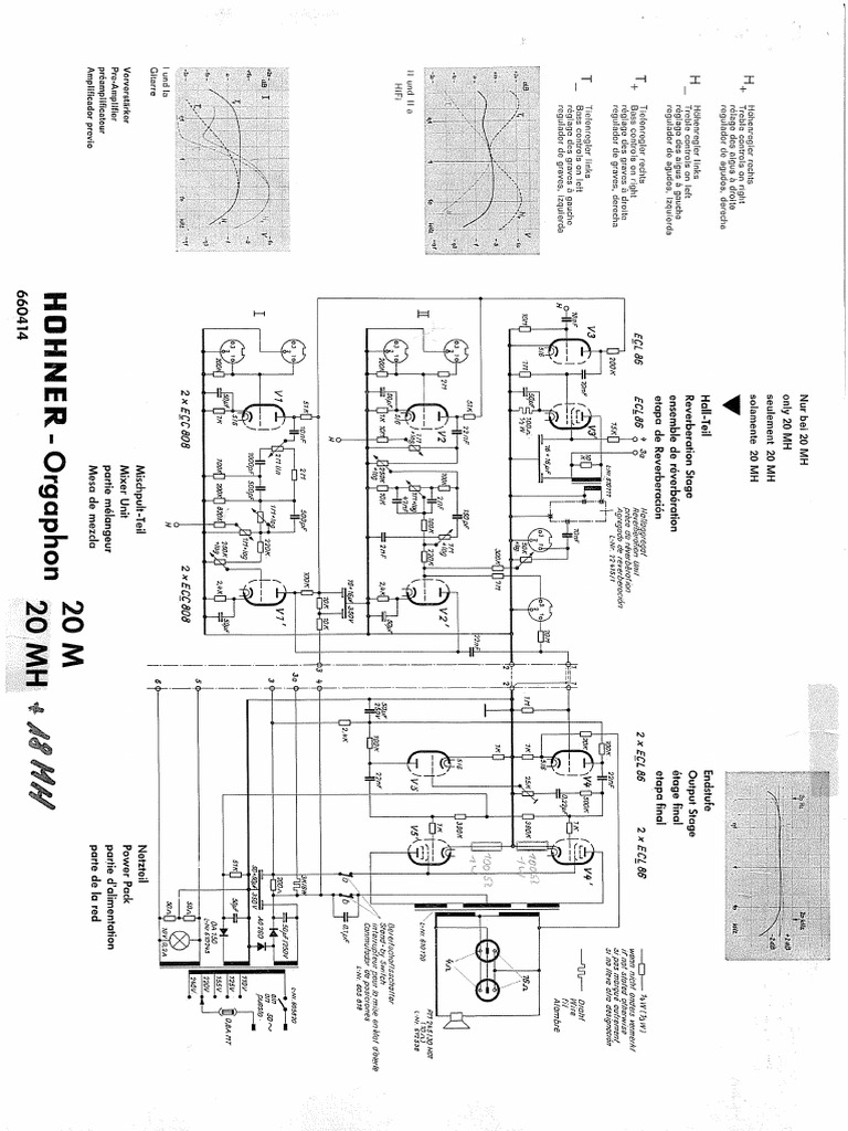 Hohner Orgaphon 20m 20mh 18mh Amplifier Schematic | PDF