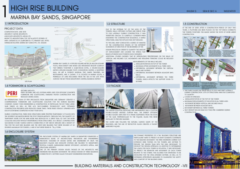 High Rise Building Case Study: Marina Bay Sands | PDF | Building ...