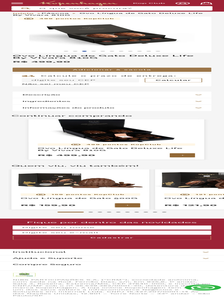 Ovo Língua de Gato Deluxe Life By Vivara 810G - K… | PDF