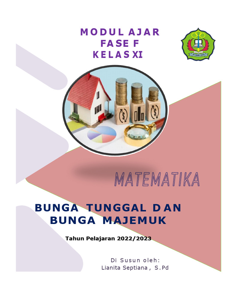 Modul Ajar Matematika - Bunga Tunggal Dan Bunga Majemuk - Fase F | PDF