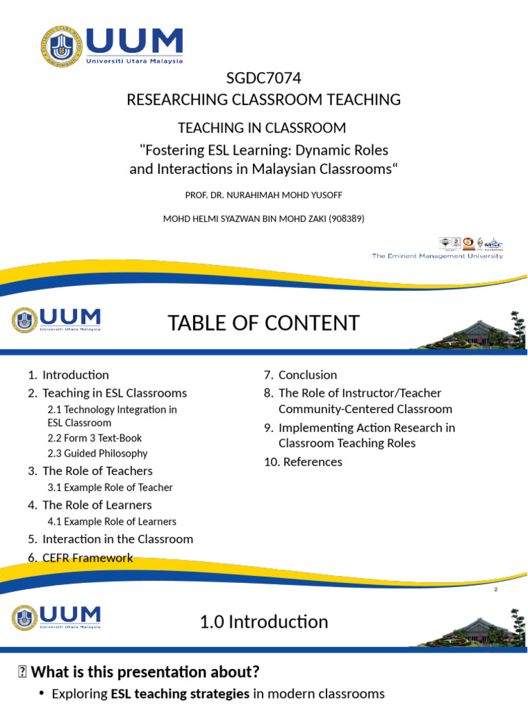 Presentation Week 4 Teaching in Classroom Mohd Helmi Syazwan Bin Mohd ...