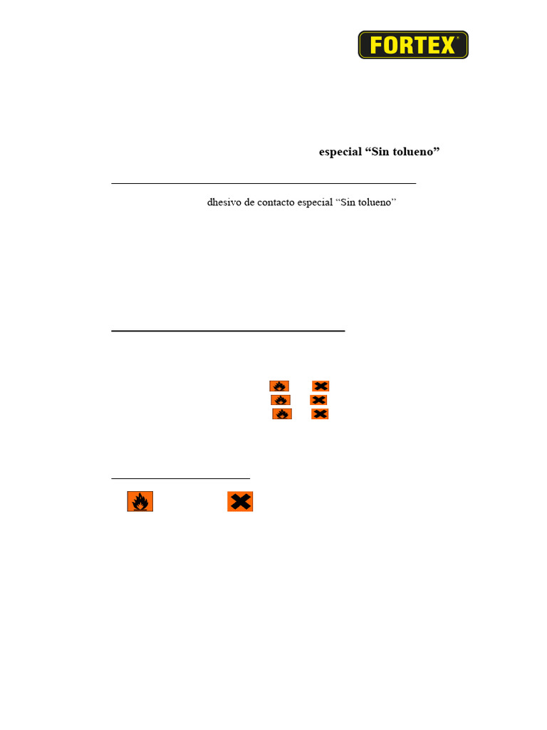 Hoja de Seguridad Cemento Sin Tolueno Segun Iso 11014 | PDF | Agua | Tolueno