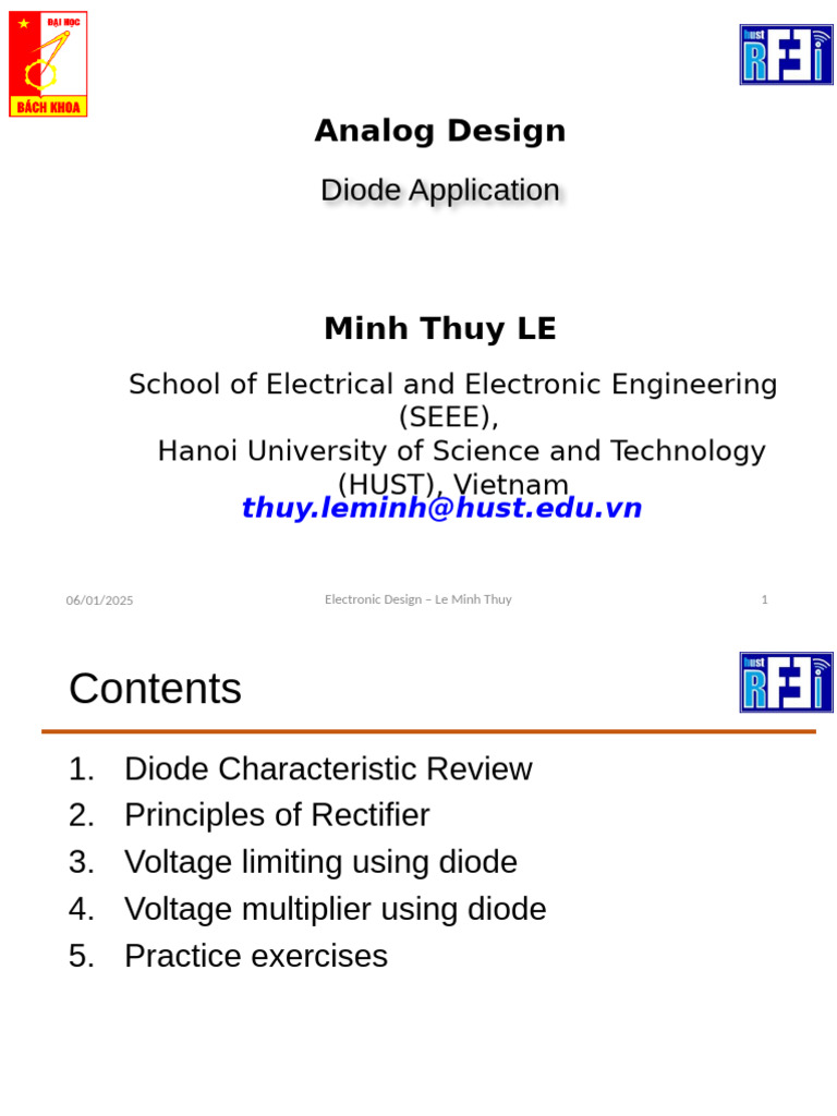 2 2 Diode-Application | PDF | Rectifier | Diode