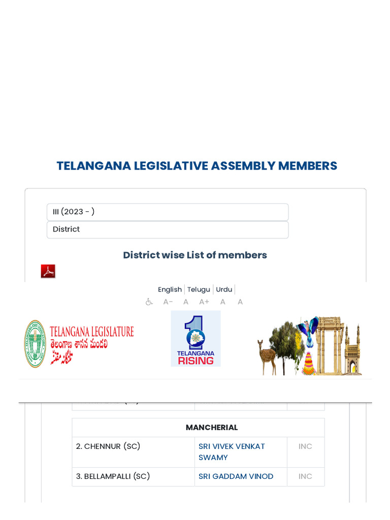 Legislative Assembly - Telangana-Legislature | PDF | Indian National ...